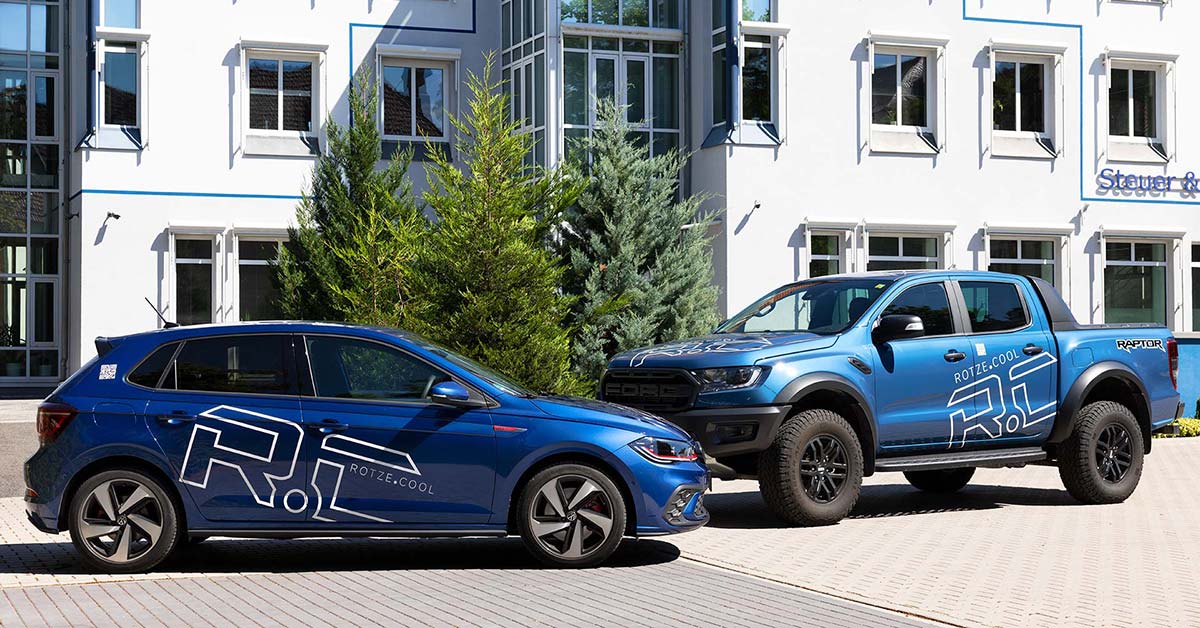 Unsere Firmenautos mit rotze.cooler Autobeklebung
